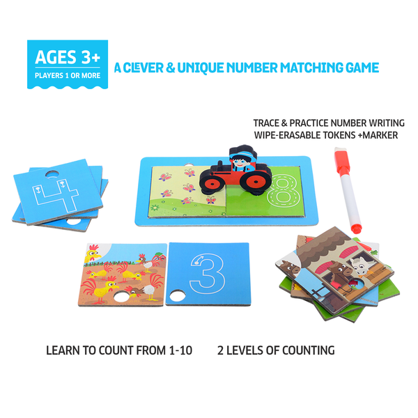 Clever Counting - Preschooler, Self Correcting Matching Numbers Puzzle – Edu Toys
