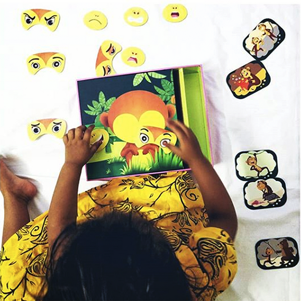 Monkey Expressions Preschool Feelings Magnetic Puzzle – Edu Toys