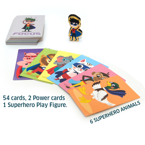 Superhero Animal Focus Card Game -Pack of 5 – Edu Toys