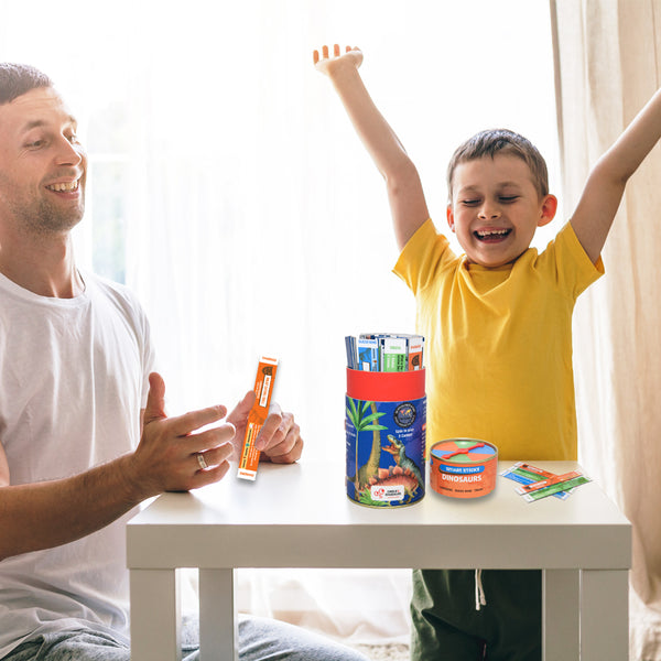 Chalk and Chuckles Smart Sticks Dinosaurs, Game and Puzzle – Edu Toys