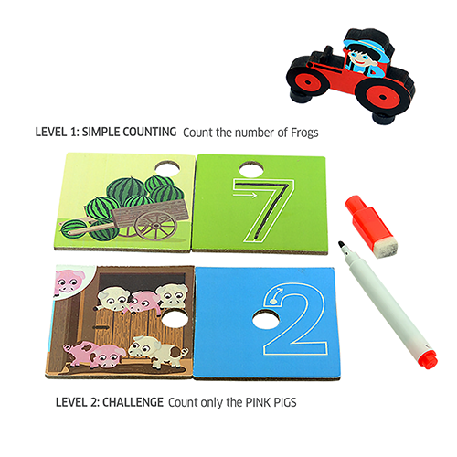 Clever Counting - Preschooler, Self Correcting Matching Numbers Puzzle ...