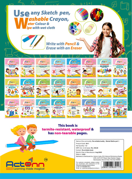 MENTAL MATHS WORK BOOK ( PART 1 ) – Edu Toys